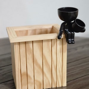Super Cute Wooden Planter Box With Adorable Succulent Pot Included! - Etsy