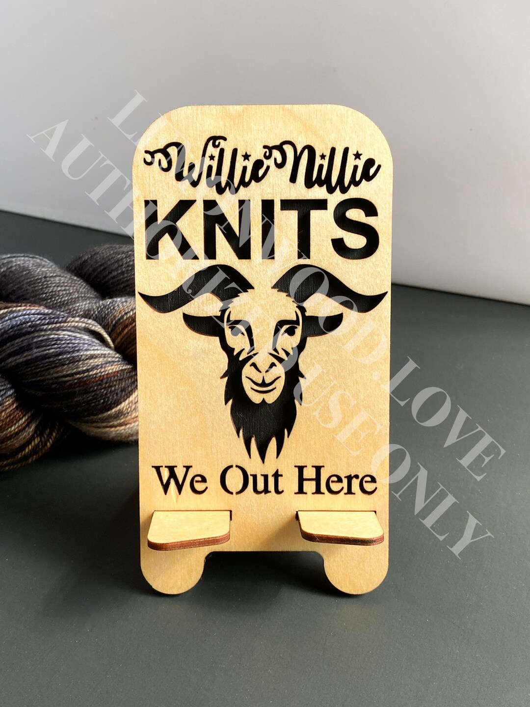 We Out Here Willie Nillie Knits Phone Stand - Etsy