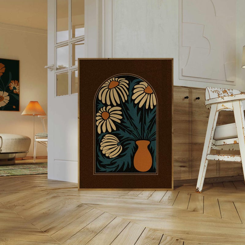 Blue 70s Wall Art - Etsy