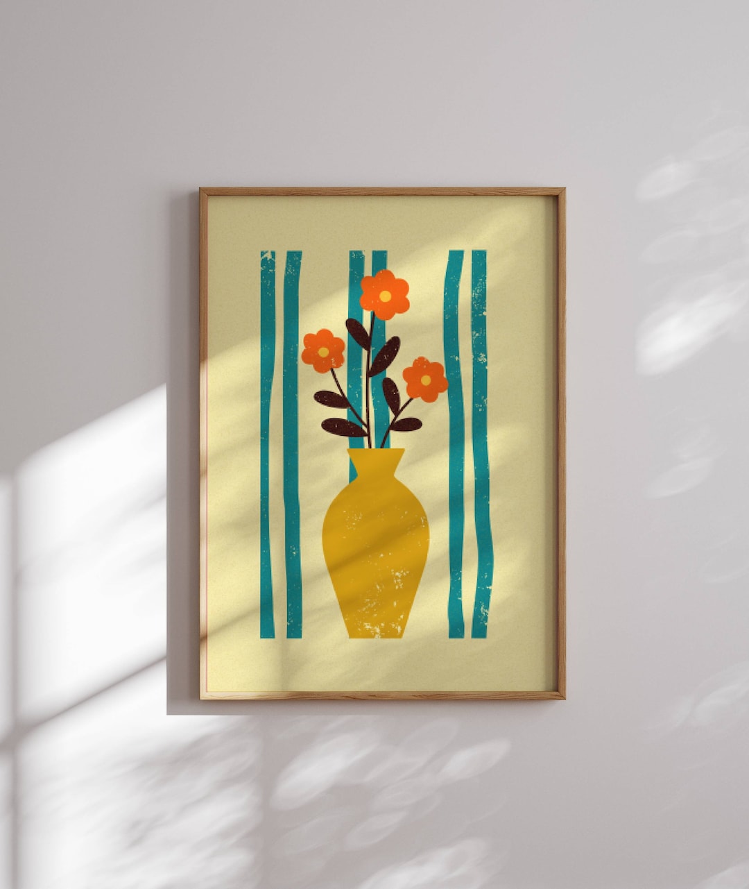 Groovy 70s Flower Poster, Matisse Art Print, 70s Floral Artwork, Funky ...