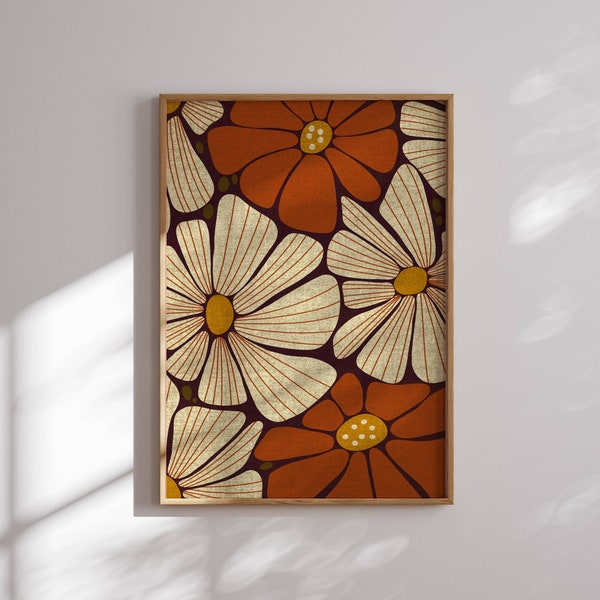 70s Flower Print - Etsy