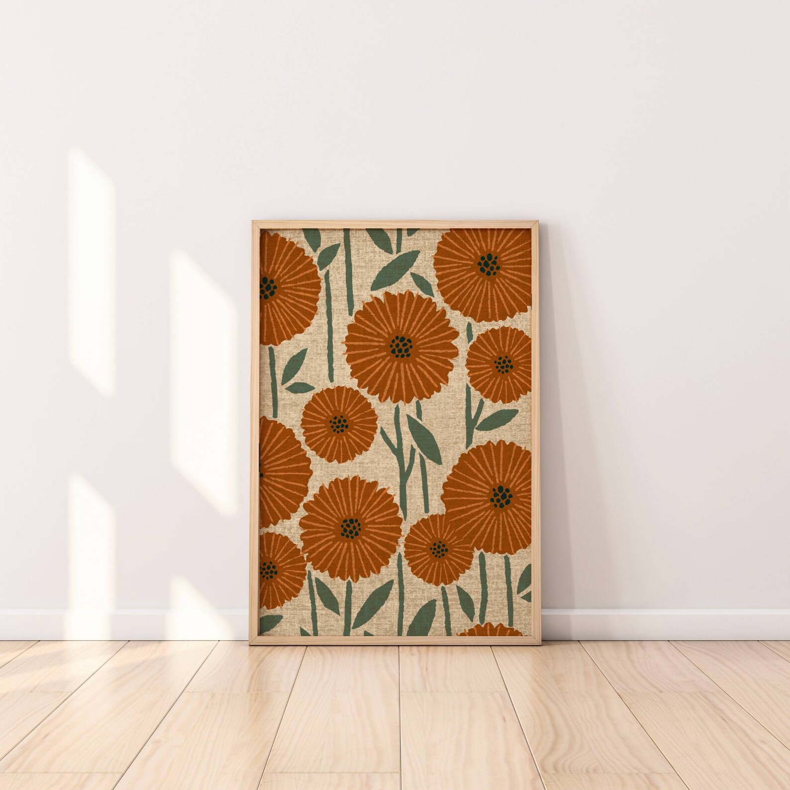 Lovely Retro Flower Print, 70s Retro Wall Art, Groovy Wall Art, Retro ...