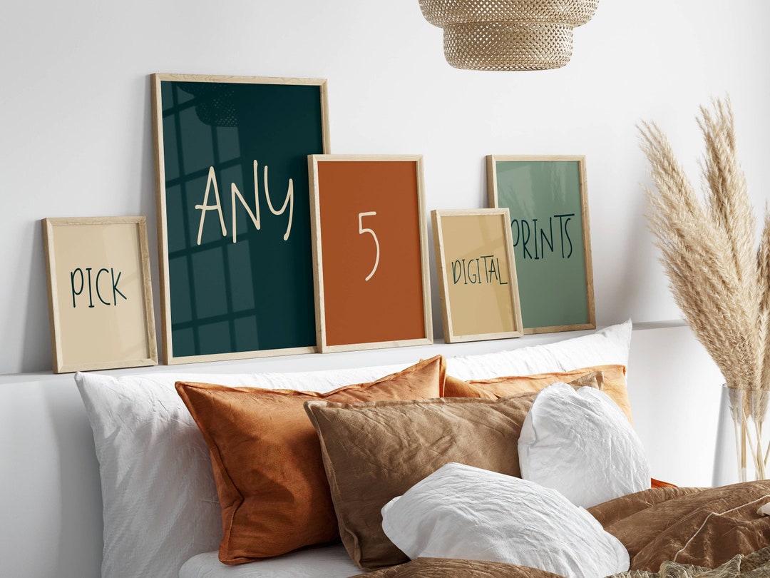 Build Your Own Gallery Wall, Pick Any 5 Prints, Custom Gallery Wall ...