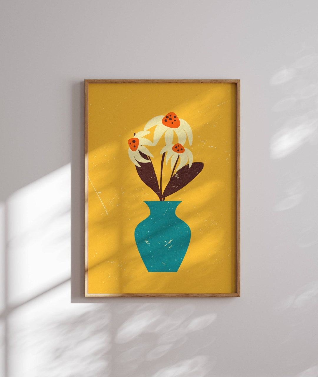 Lovely 70s Flower Poster, Matisse Art Print, 70s Floral Artwork, Funky ...