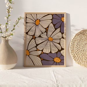 Lovely 70s Flower Poster, Matisse Art Print, 70s Floral Artwork, Funky ...