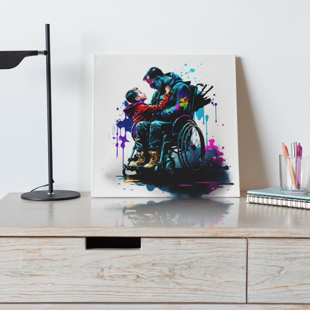 Disabled Father's Love Digital Art Father's Day Digital Download ...