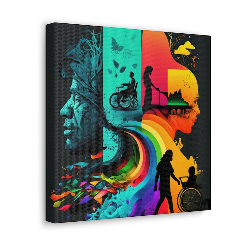 Celebrating Disability Pride Month | Canvas Print | Disability Art ...