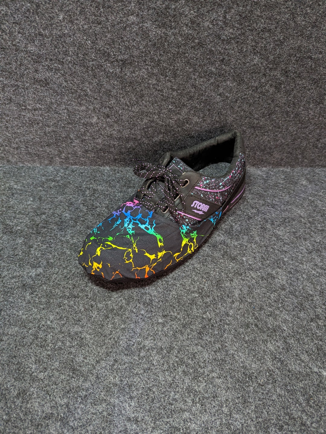 Custom Bowling Shoe Slider Rainbow Crackles - Etsy