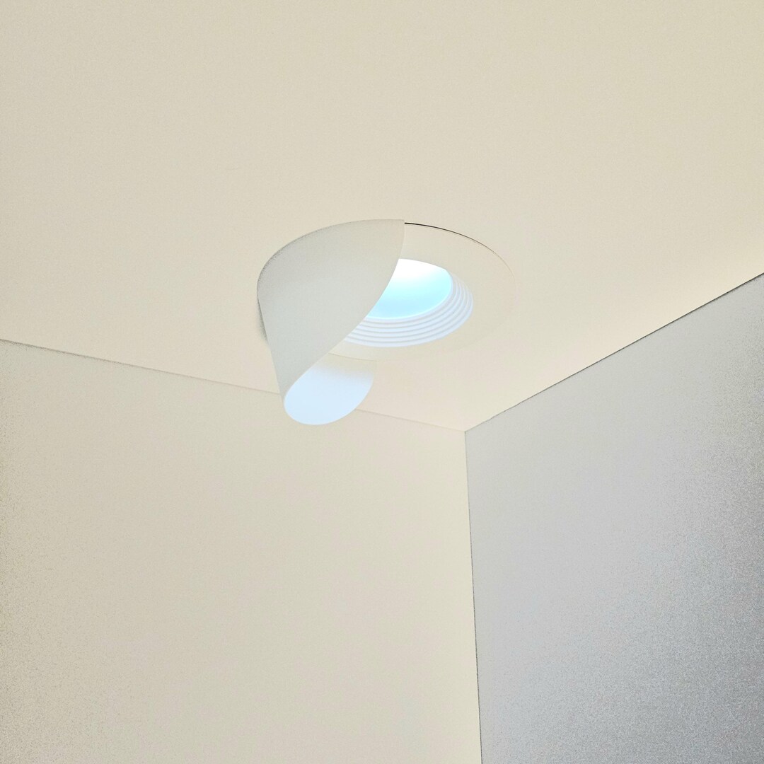 Thin Angle - 3d Printed Recessed Light Deflector Shade - Glare Reducer ...