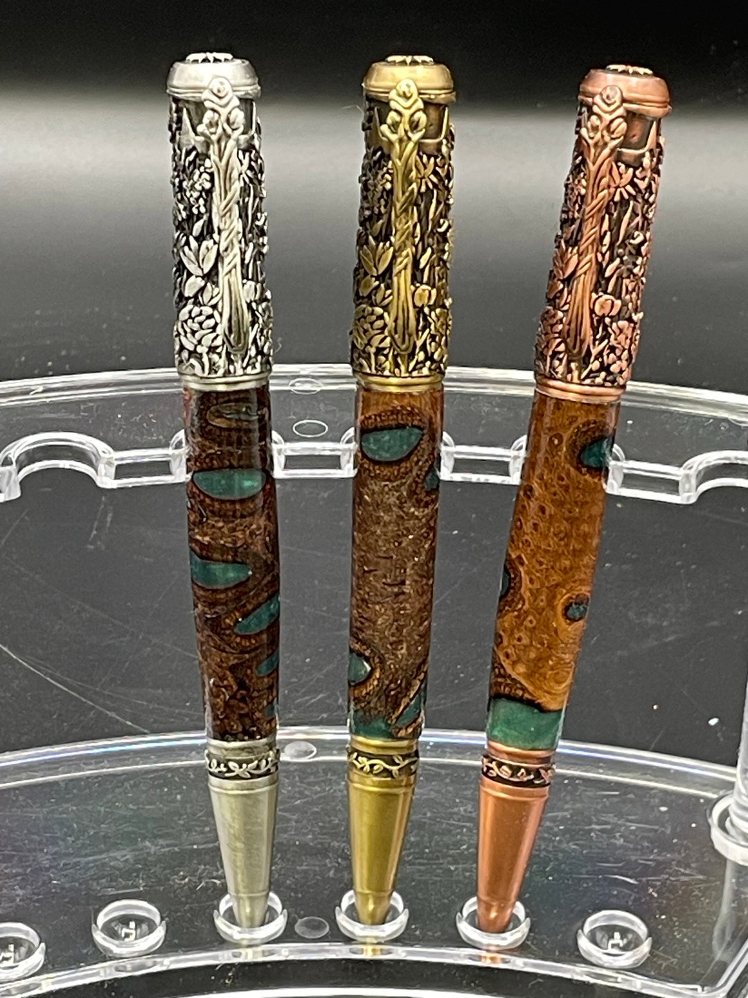 Banksia Wood and Green Resin Botanical Theme Pen Handmade - Etsy