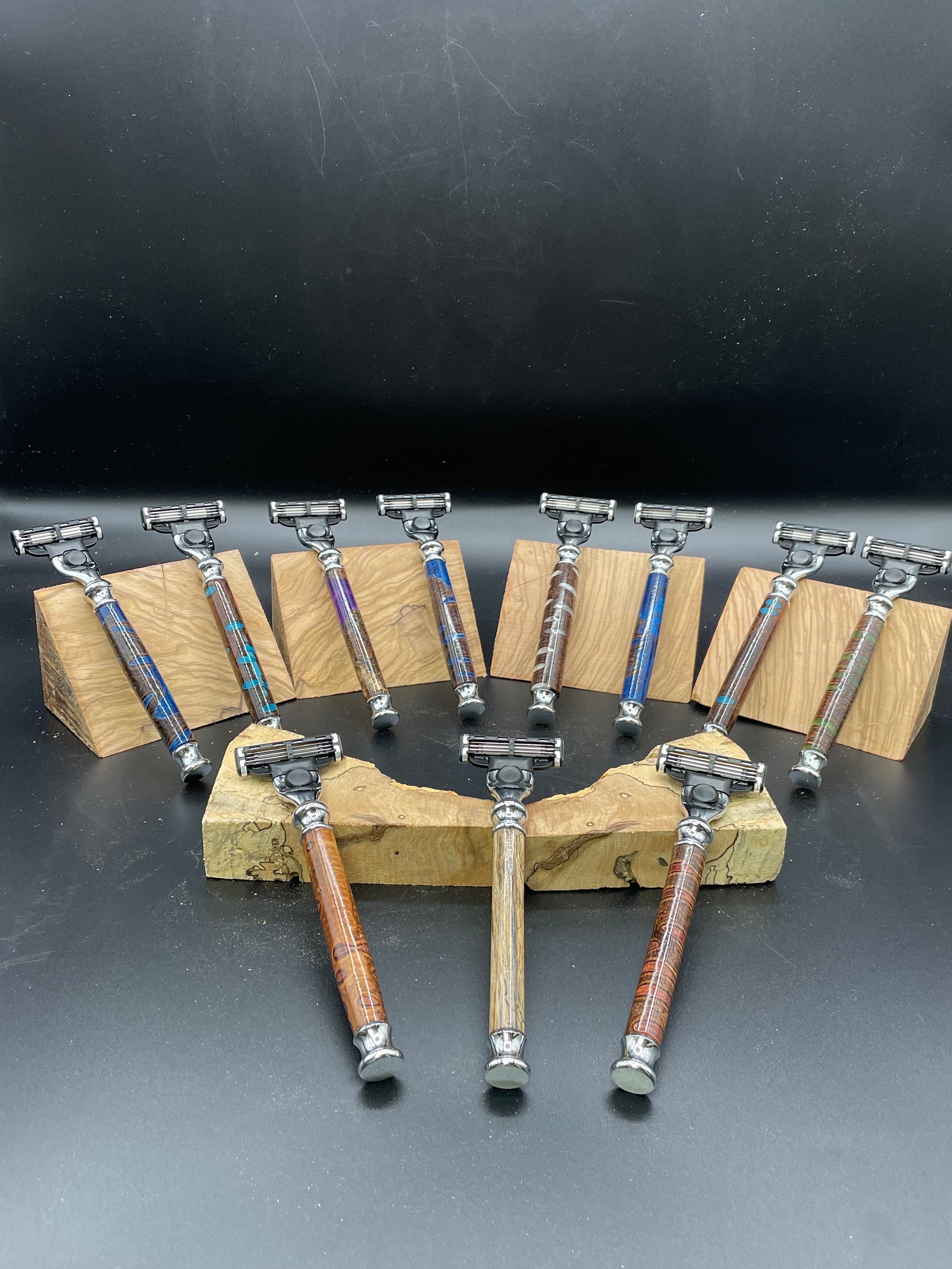 Handmade Wood and Resin Safety Razor - Various Styles - Etsy