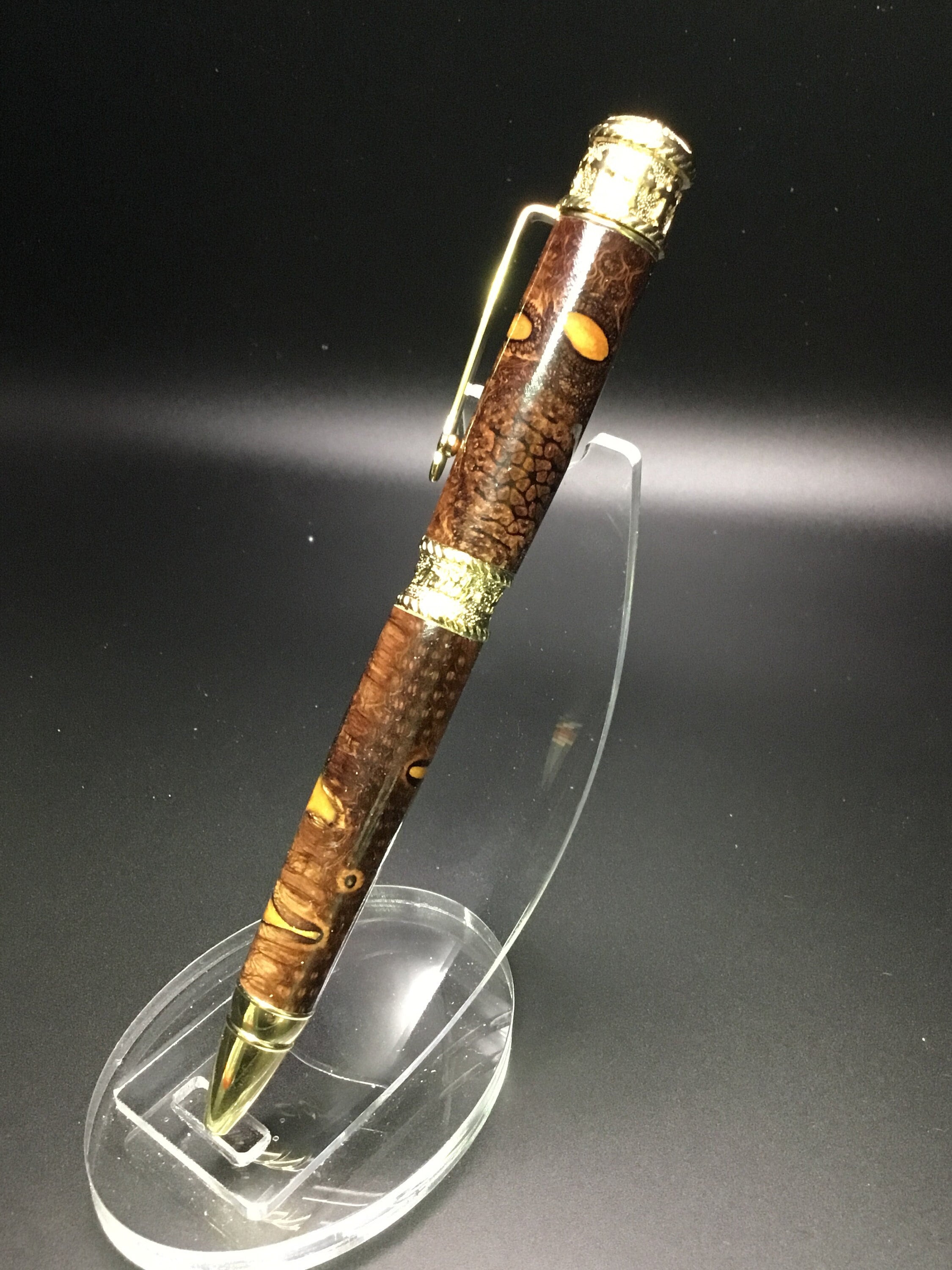 Faith Hope Love Pen Banksia Wood and Gold Resin Twist Pen Hand Made ...