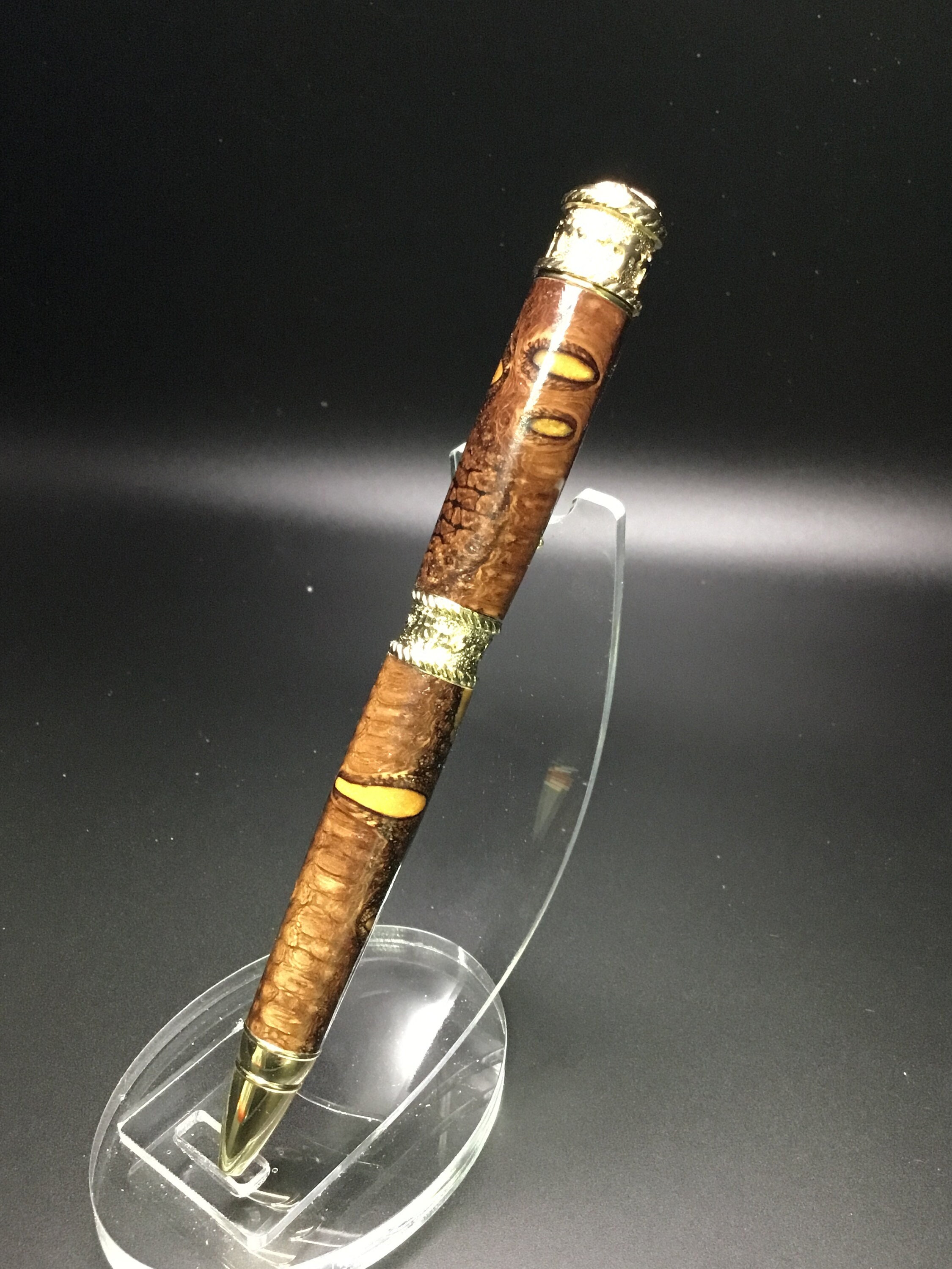Faith - Hope - Love Pen - Banksia Wood and Gold Resin Twist Pen - Hand ...