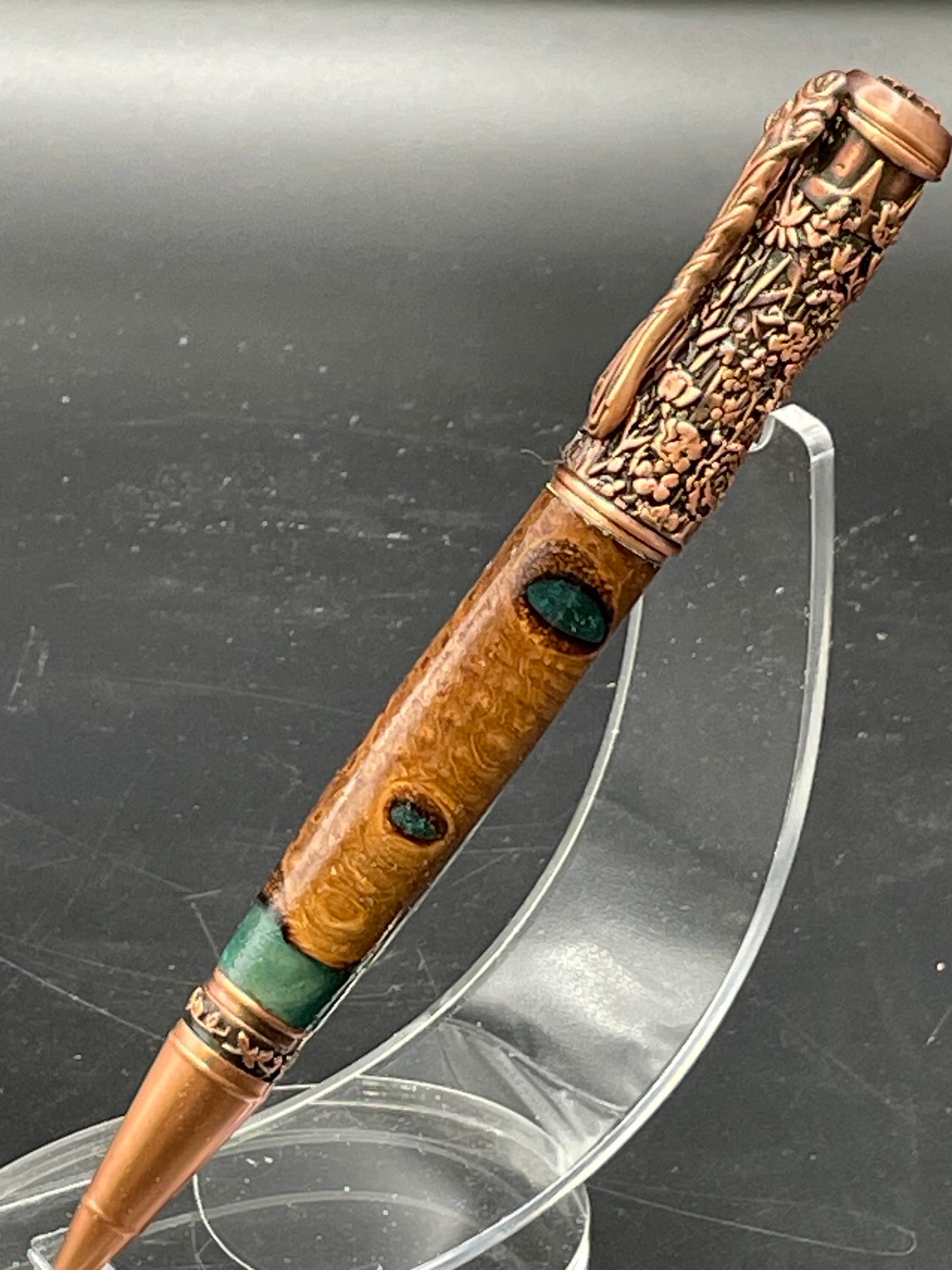 Banksia Wood and Green Resin Botanical Theme Pen Handmade - Etsy