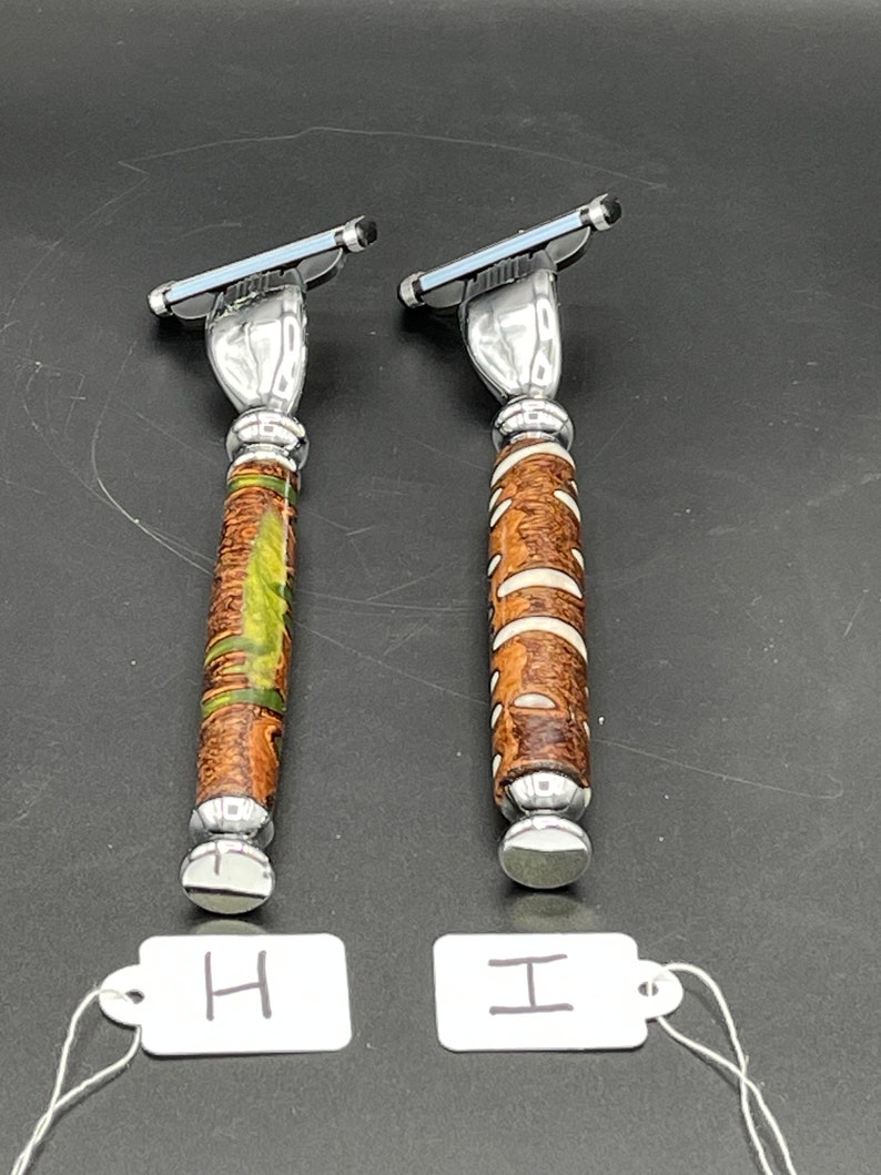 Handmade Wood and Resin Safety Razor - Various Styles - Etsy