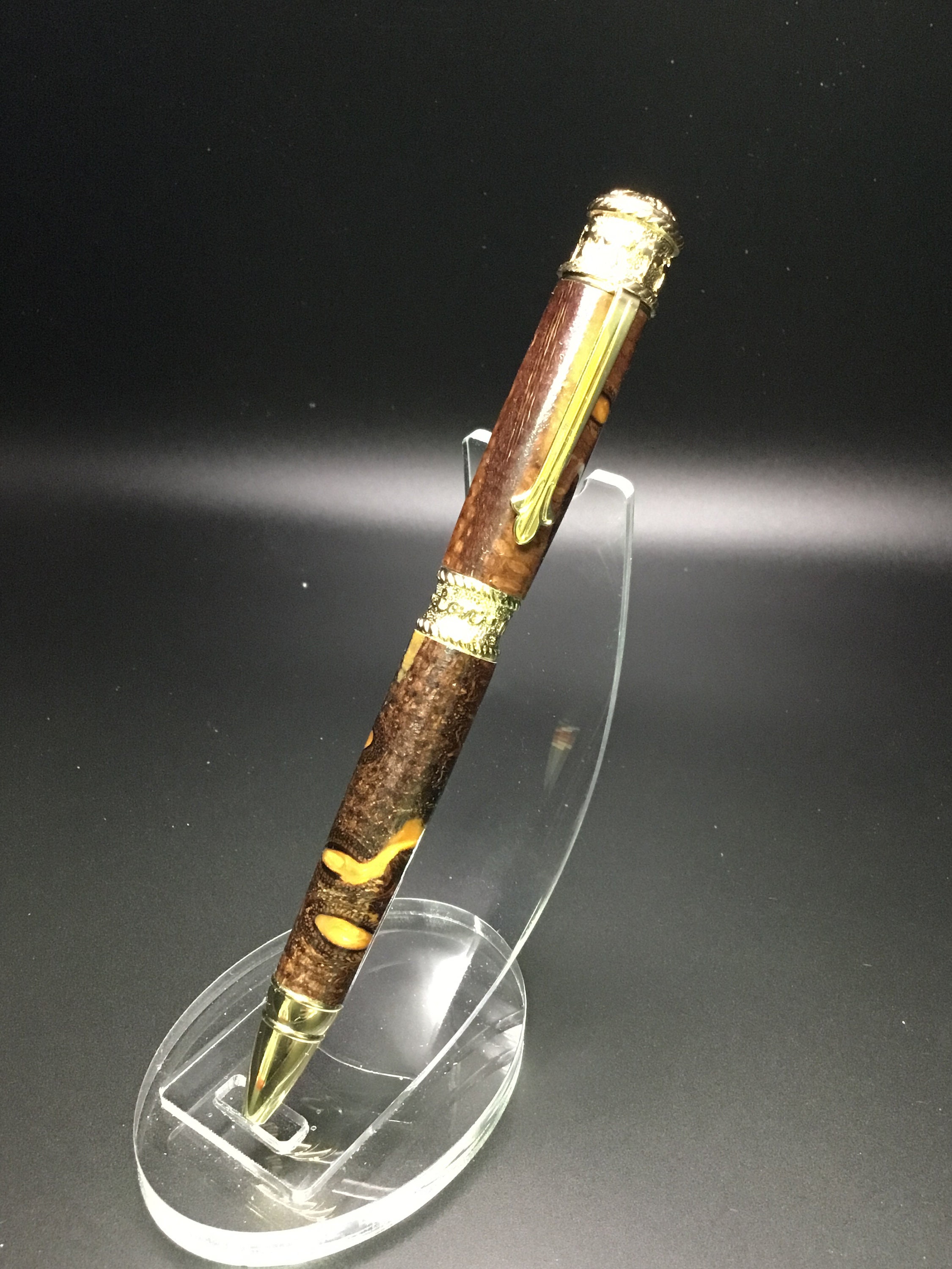 Faith Hope Love Pen Banksia Wood and Gold Resin Twist Pen Hand Made ...