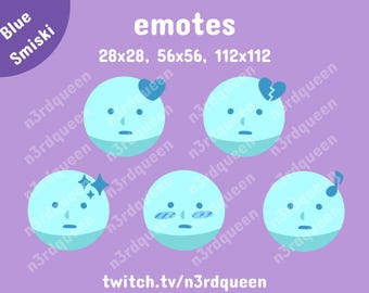 3x Blue Smiski Animated (spin, Fade In, Fade Out) Cute Emotes / Emoji ...
