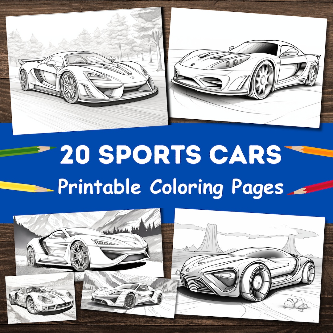 20 Sports Cars Printable Coloring Pages for Kids and Children - Super ...