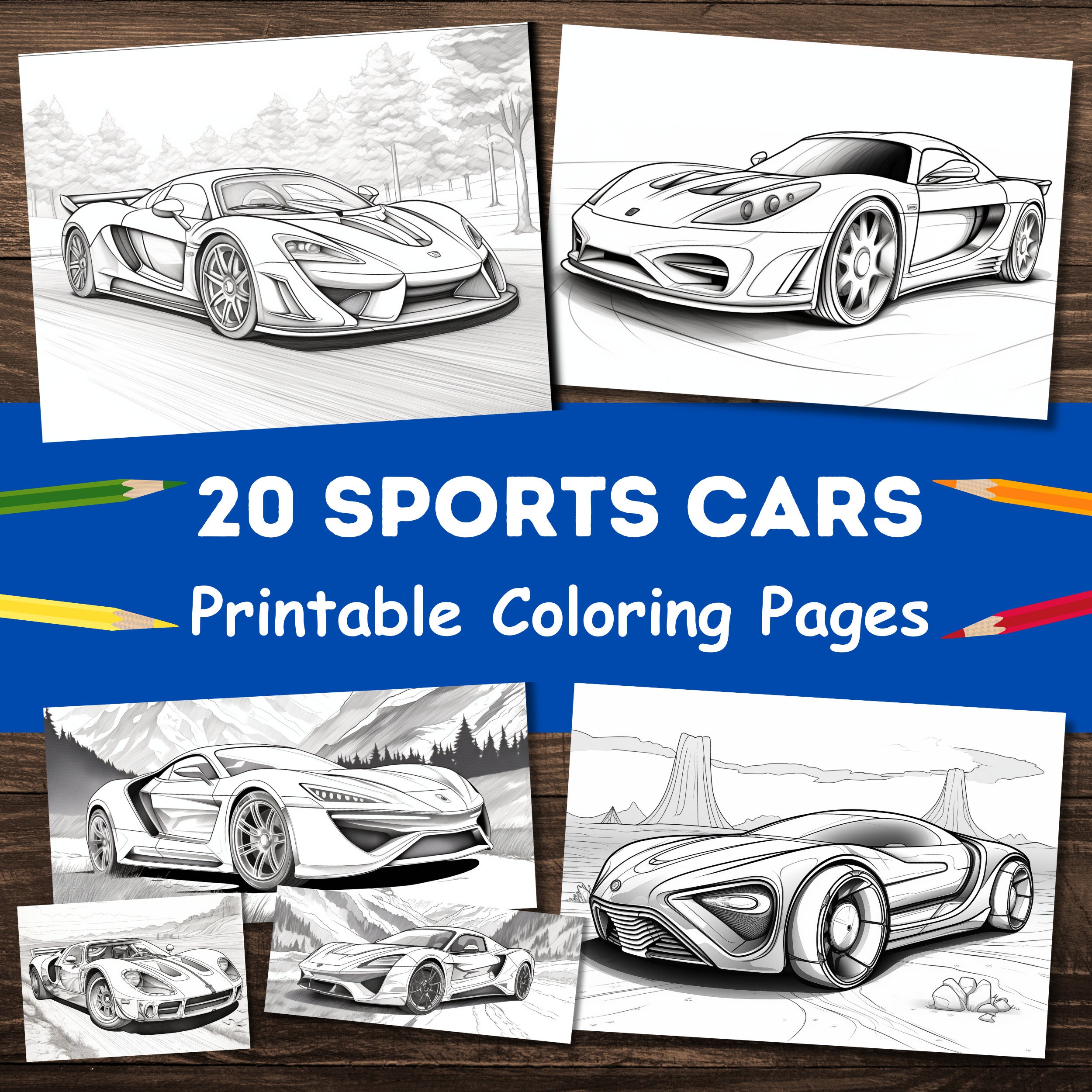 20 Sports Cars Printable Coloring Pages for Kids and Children - Super ...