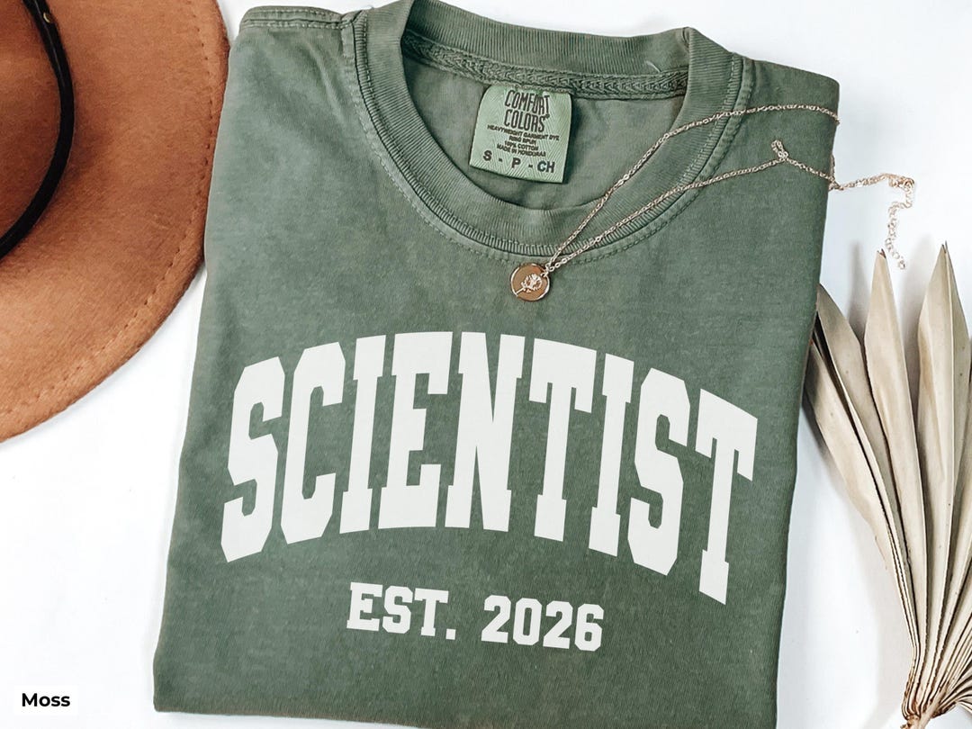 Custom Scientist EST Comfort Colors® Shirt Gift, Personalized Scientist ...
