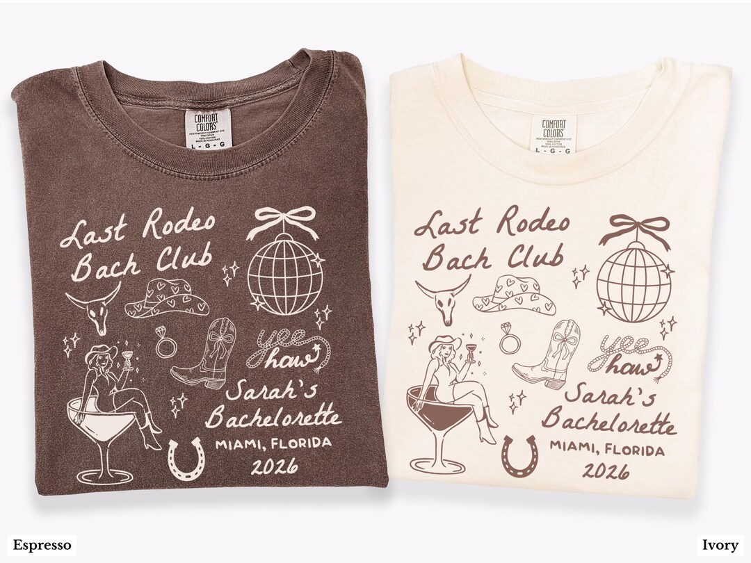 CUSTOM Last Rodeo Cocktail Club Bachelorette Shirt, Personalized ...