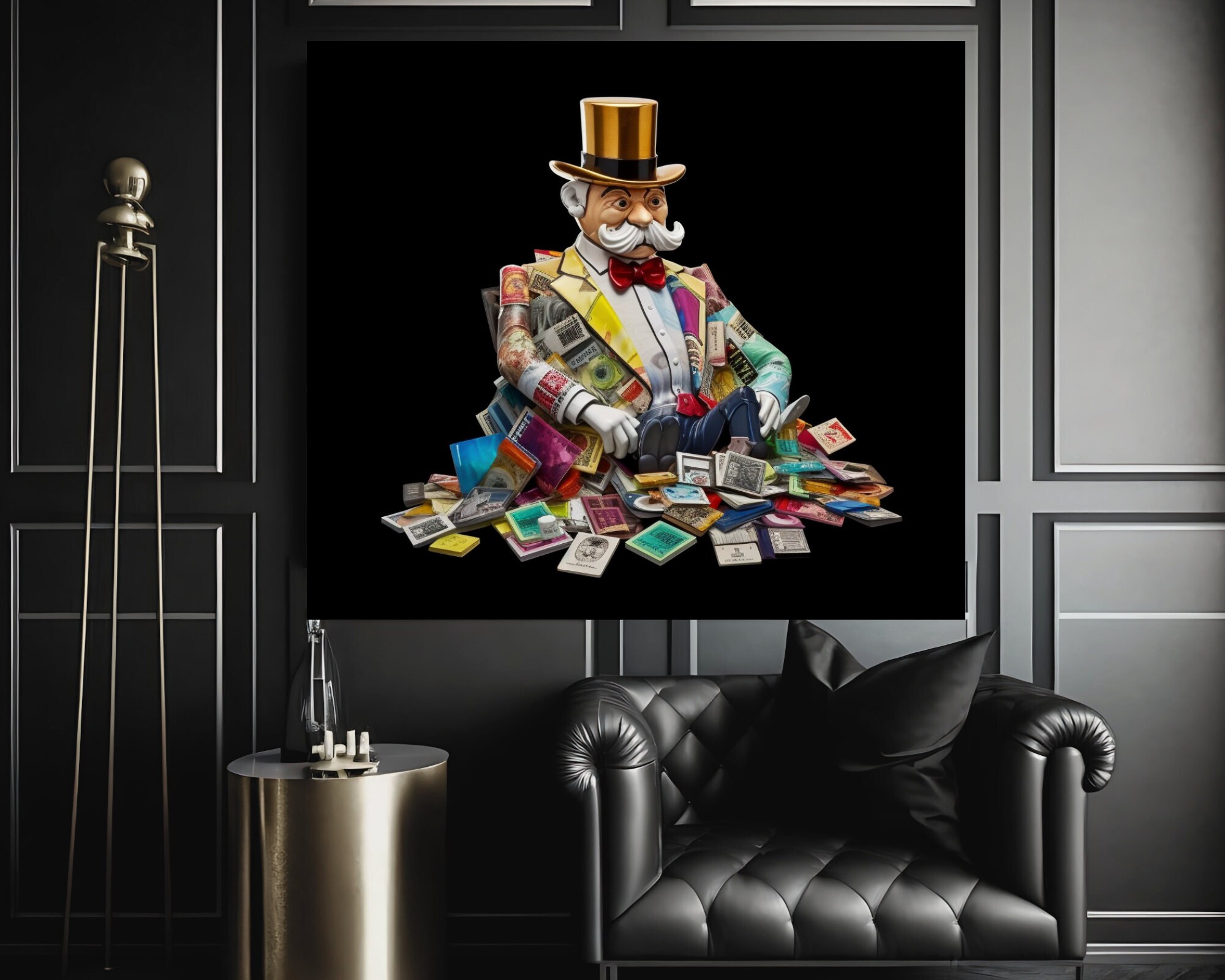 Abstract Art | Money Art | Monopoly Art | Money Canvas | Monopoly ...