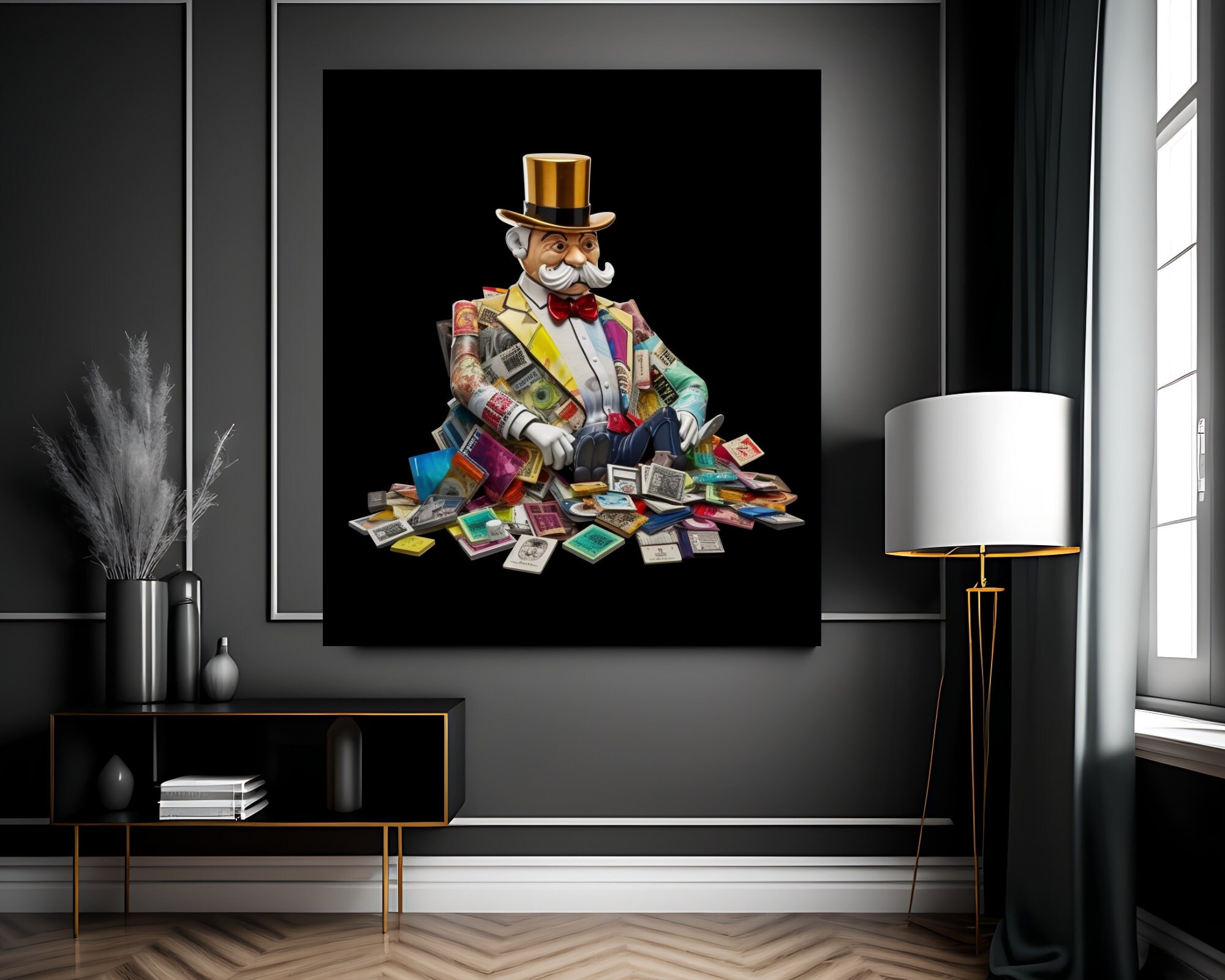 Abstract Art | Money Art | Monopoly Art | Money Canvas | Monopoly ...