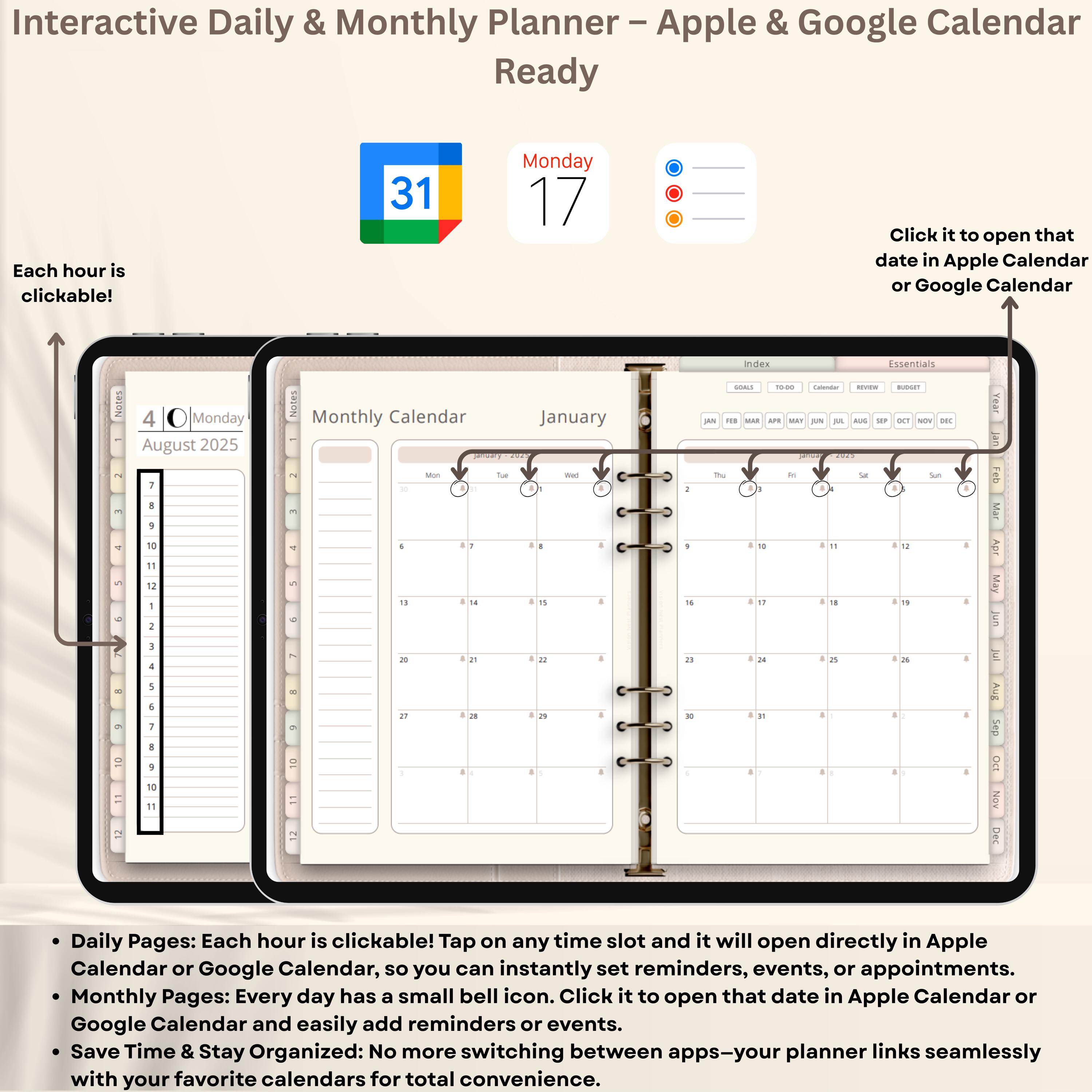 Soft Elegance Digital Planner • Hyperlinked PDF 2025 2026 2027 ...