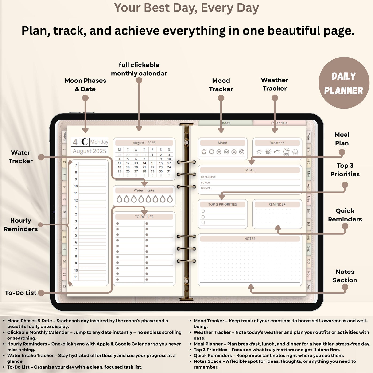 Soft Elegance Digital Planner • Hyperlinked PDF 2025 2026 2027 ...