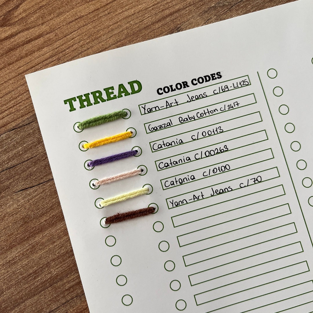 Thread Color Codes - Etsy
