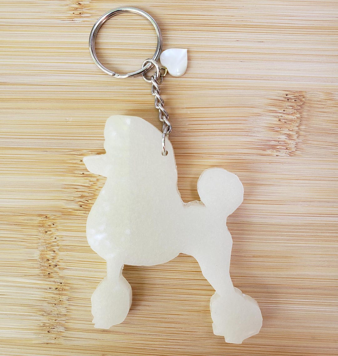 Poodle Resin Keychain - Etsy
