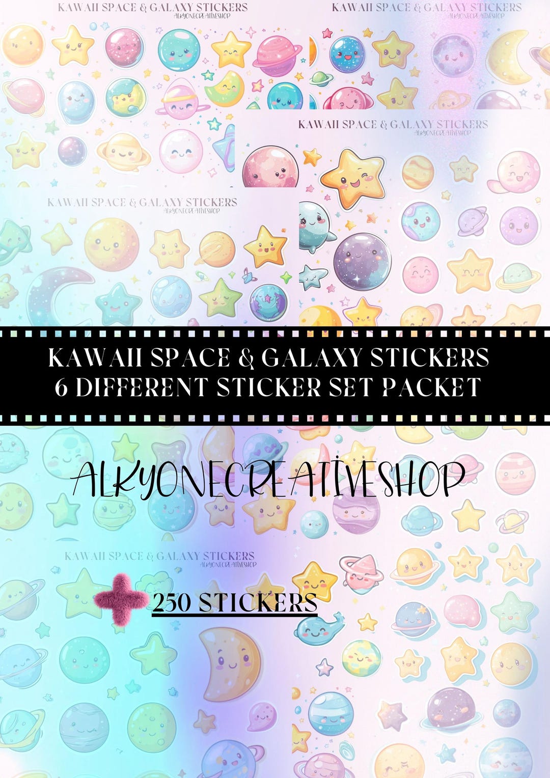 Kawaii Space & Galaxy Sticker Set - Etsy