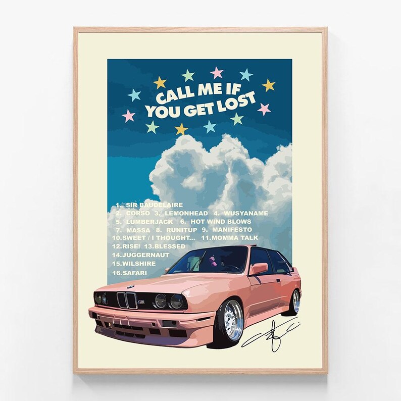 Tyler, the Creator BMW E30 M3 Poster Call Me If You Get Lost Album Art ...