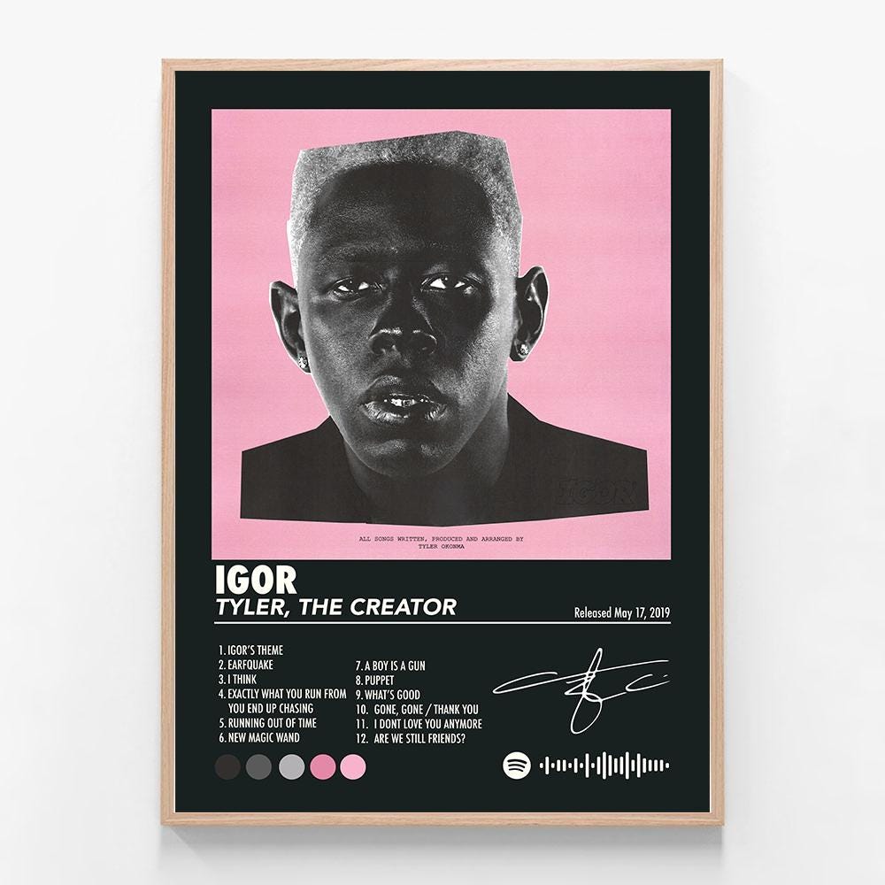 Tyler, the Creator Igor Album Poster Digital Download 600ppi Printable ...