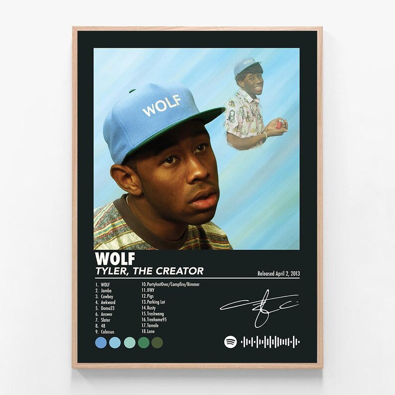 Tyler, the Creator Wolf Album Poster Full Tracklist & Signature Digital ...