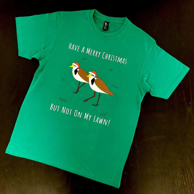 Funny Masked Lapwing Christmas Tshirt for Australian Plover Bird Lovers ...