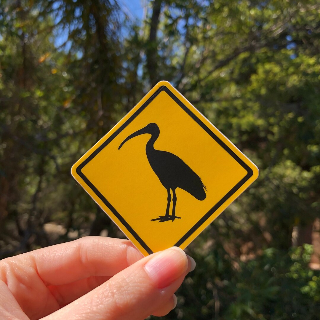 Bin Chicken Road Sign Sticker Australian White Ibis Vinyl Sticker ...