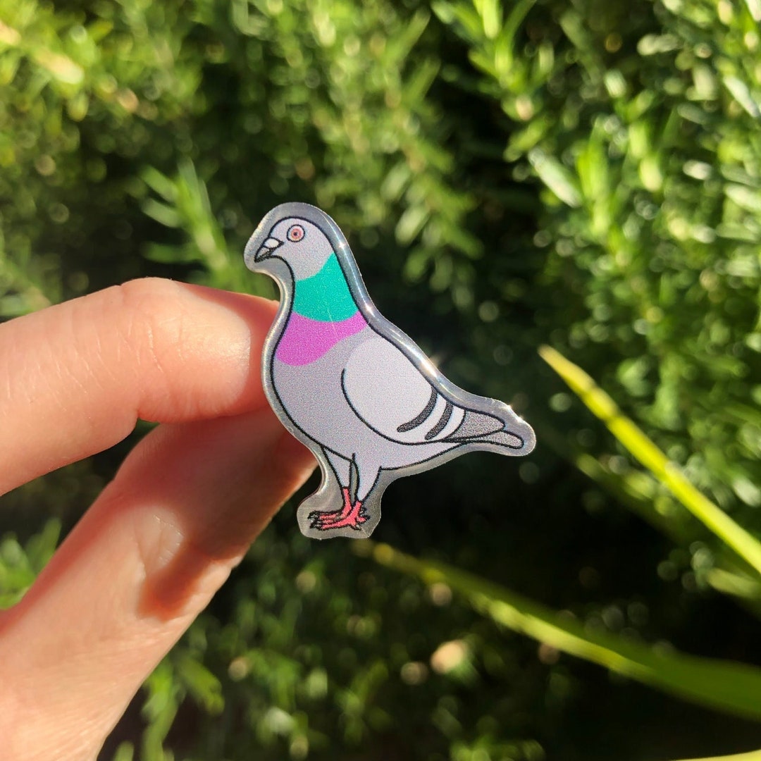 Cute Pigeon Pin Made of Recycled Stainless Steel | Eco Friendly ...