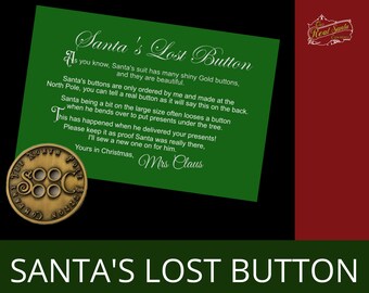 Santa's Lost Button With a Personalised Poem for the - Etsy UK