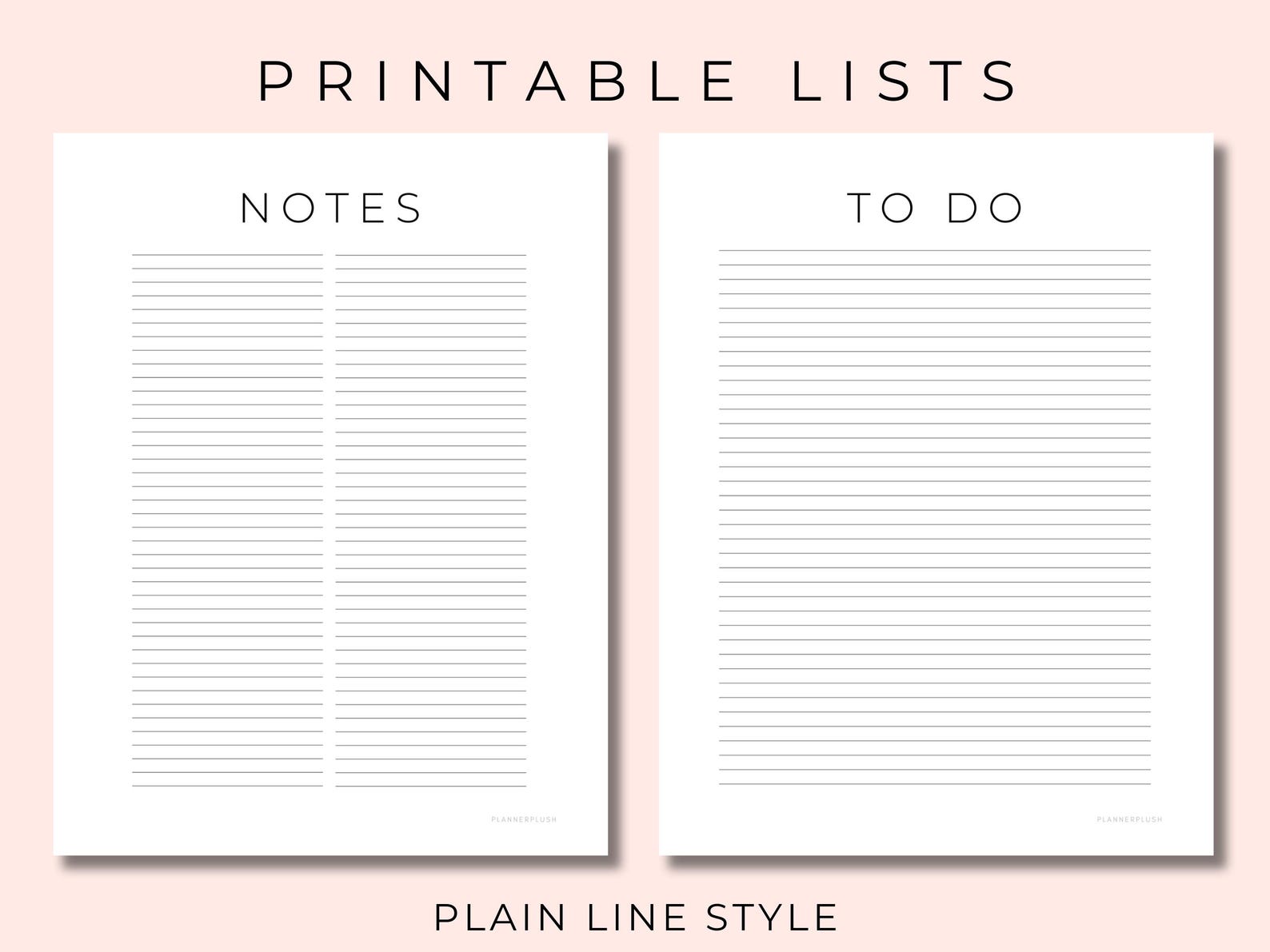 Printable List & Note Pages | To-do List | Lined Paper | Grocery List ...