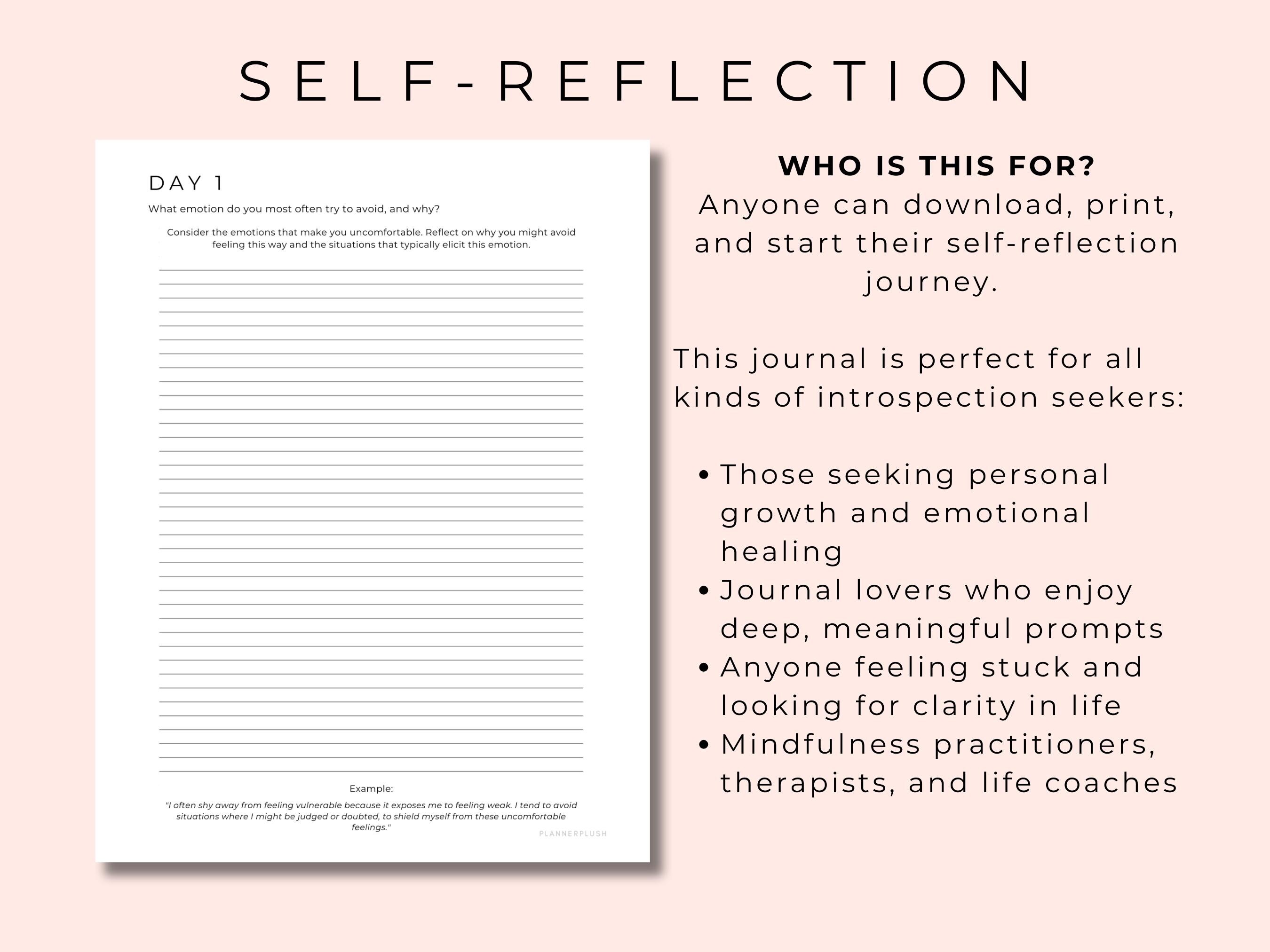 100-day Self-reflection Journal | Digital Download | Guided Journal ...