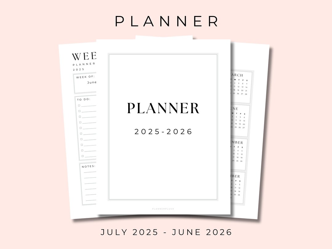 2025-2026 School Year Planner: Printable Digital Pages (PDF Download ...