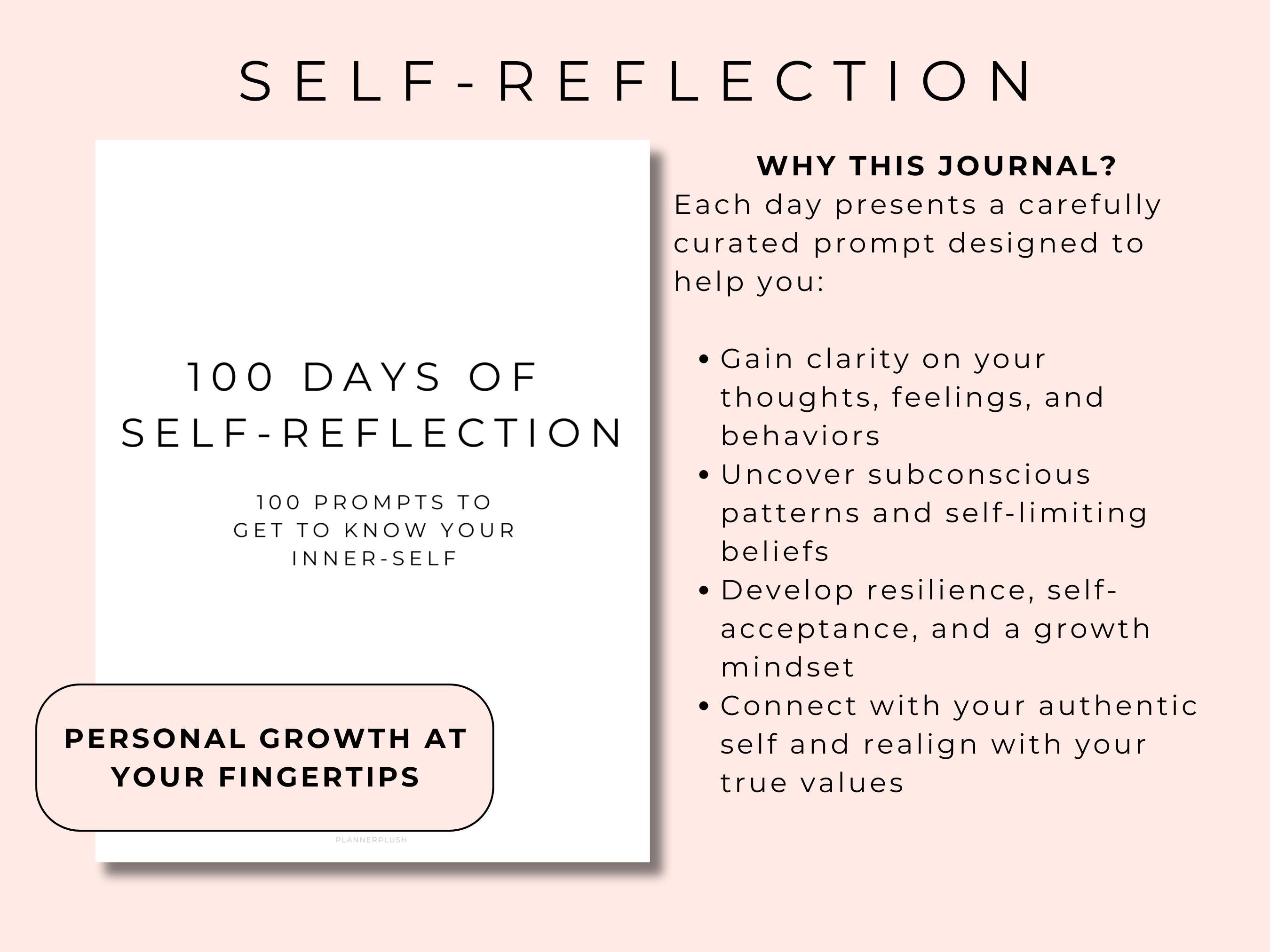 100-day Self-reflection Journal | Digital Download | Guided Journal ...