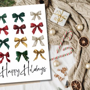 Happy Holidays Cards 5x7 | Printable PDF & Canva Template (digital ...