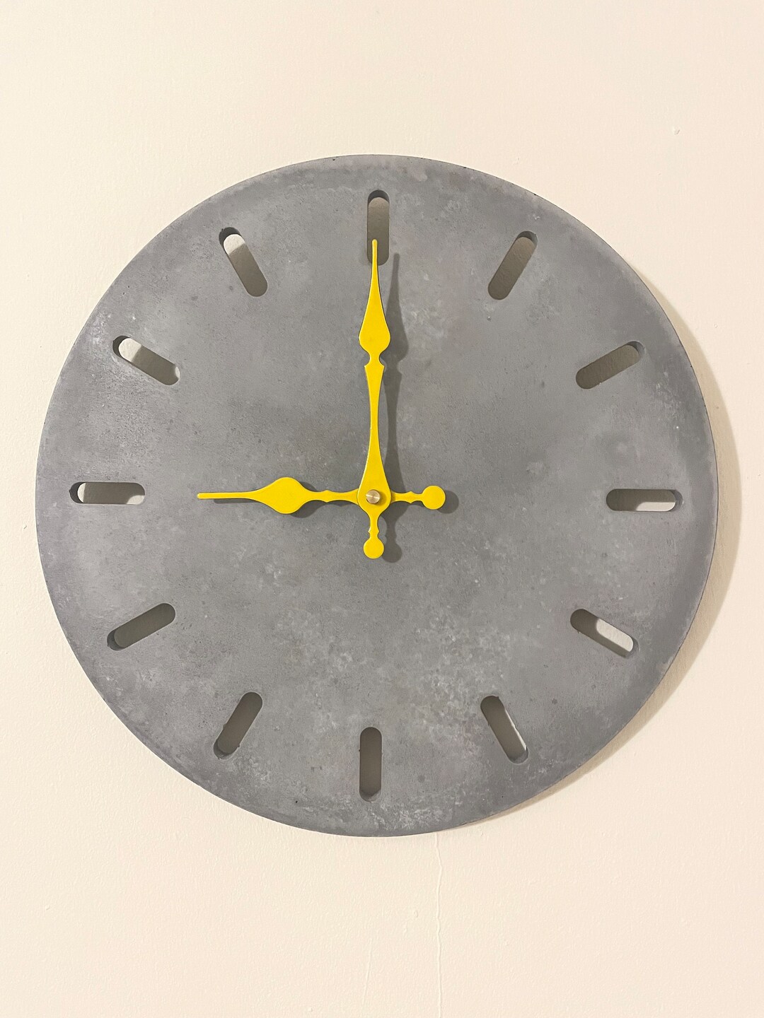 Concrete Industrial Style Clock Light Grey 32x32cm - Etsy