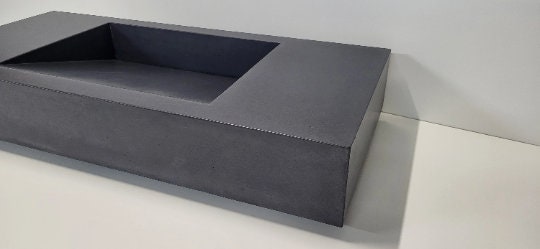 Concrete Bathroom Sloped Sink/ Basin - Etsy UK