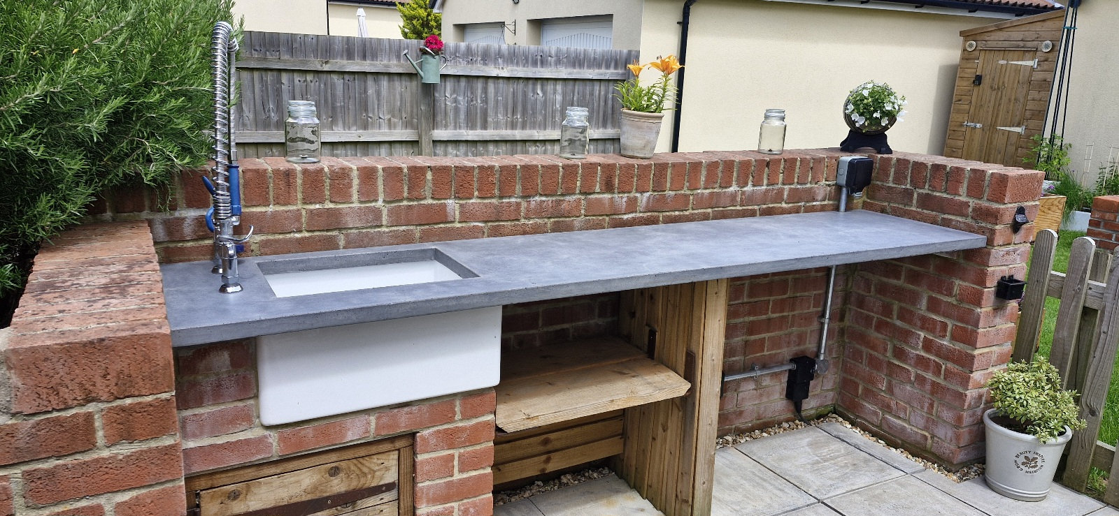 Concrete Rustic Style Garden Worktops/ Outdoor Worktops/ BBQ - Etsy UK