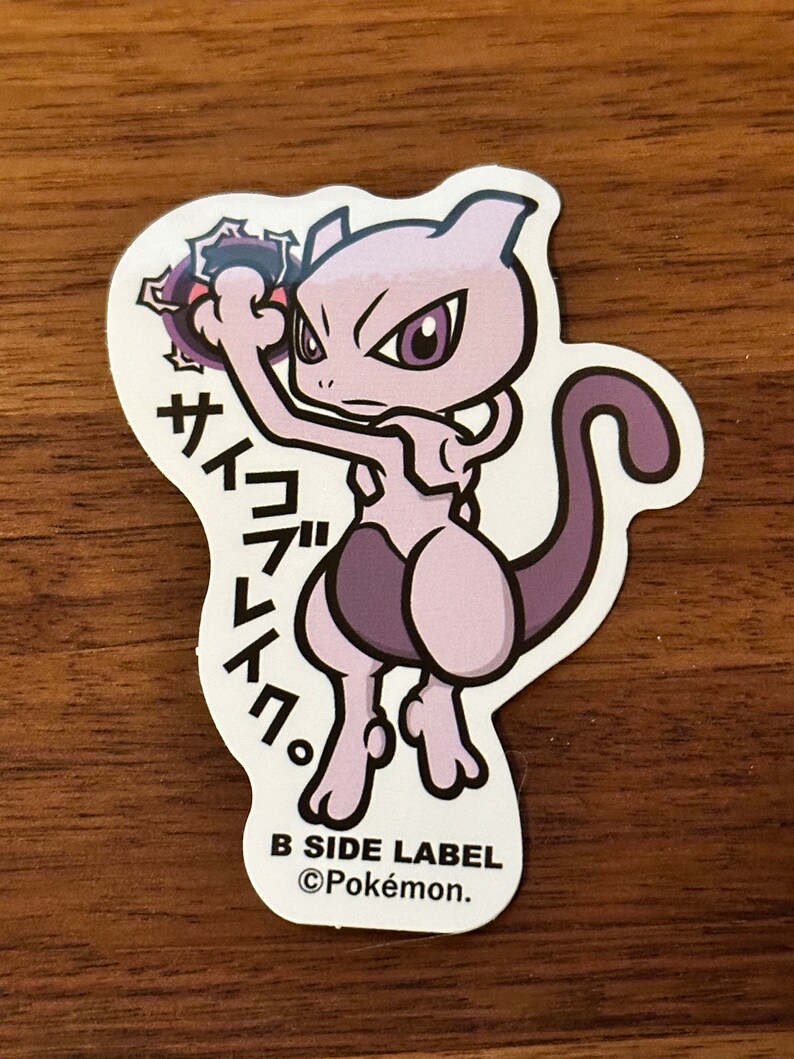 Pokemon Sticker | Mewtwo Vinyl Decal Waterproof | Kawaii Japanese ...