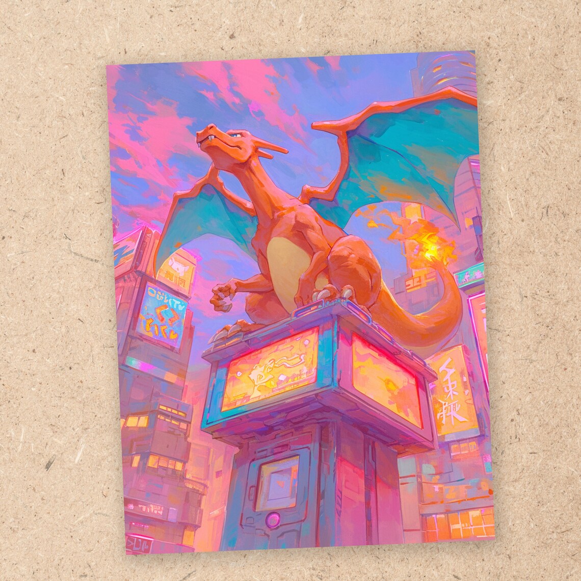 Charizard, Pokemon From the Upside Down, 4x6 Art Print, Surreal Pokemon ...