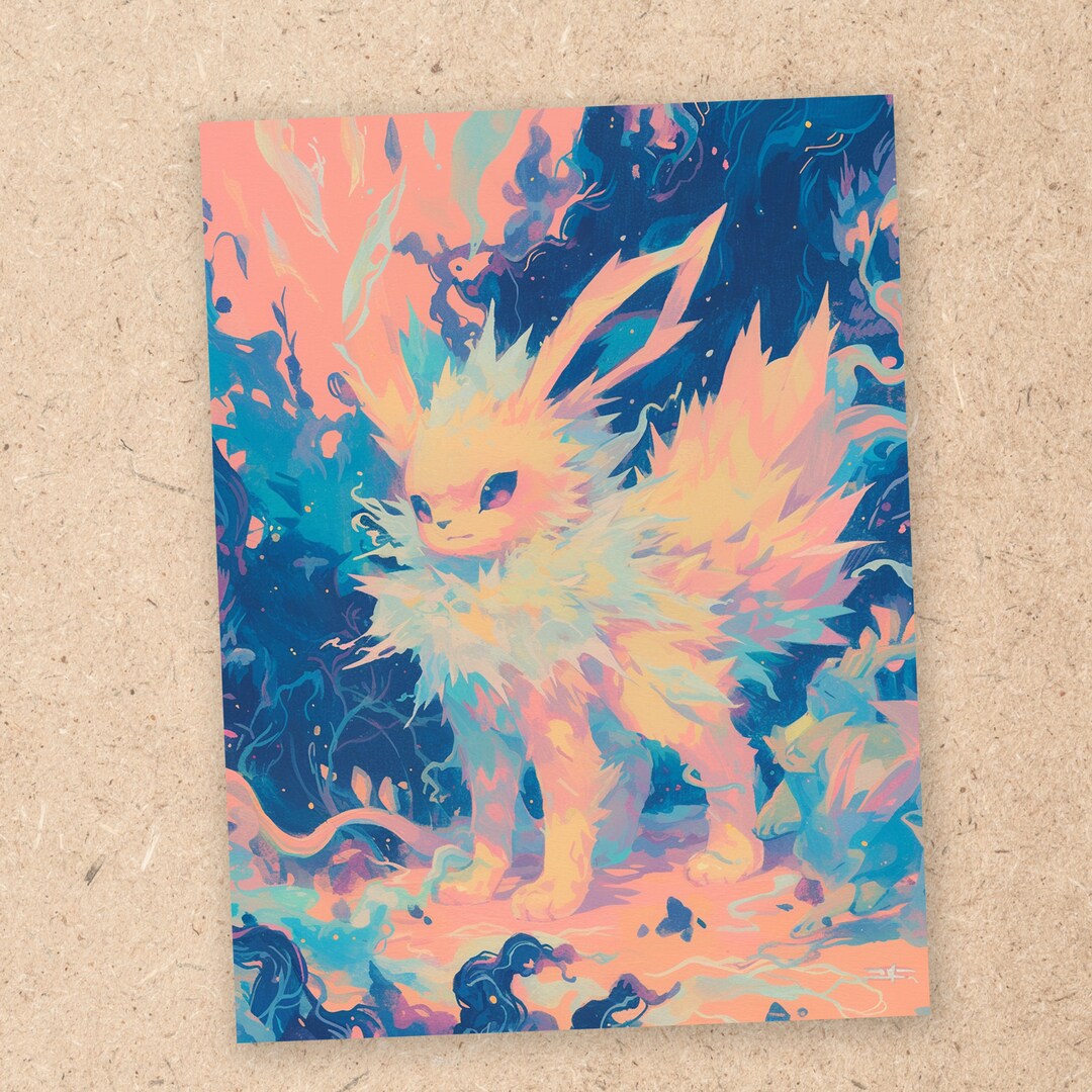 Jolteon, Pokemon From the Upside Down, 4x6 Art Print, Surreal Pokemon ...